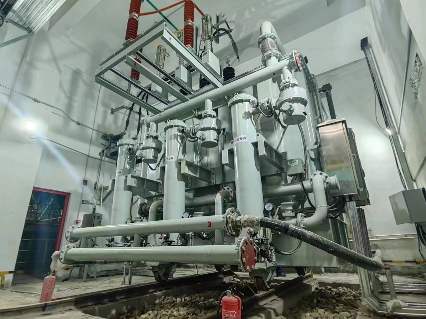 Install refining furnace transformer on site at Metallurgical ...
